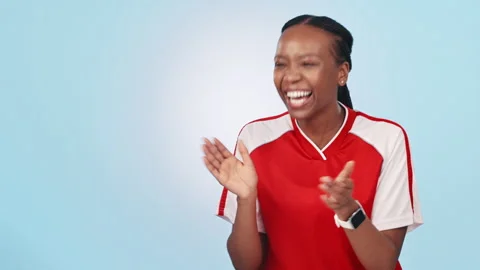 Woman, athlete or clapping for team, con... | Stock Video | Pond5