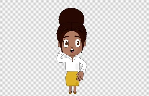 Woman Awkward Animation Character Talkin... | Stock Video | Pond5
