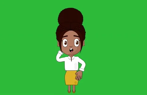 Woman Awkward Animation Character Talkin... | Stock Video | Pond5