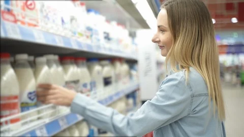 Milk In Store Stock Videos – Royalty-Free HD & 4K Videos | Pond5
