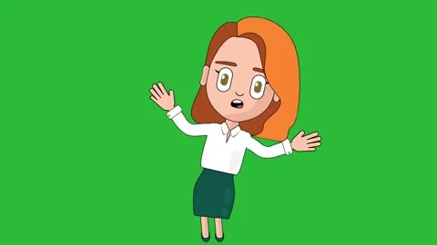 Woman Confused Animation Character Talki... | Stock Video | Pond5