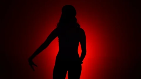 woman dancing silhouette red background ... | Stock Video | Pond5