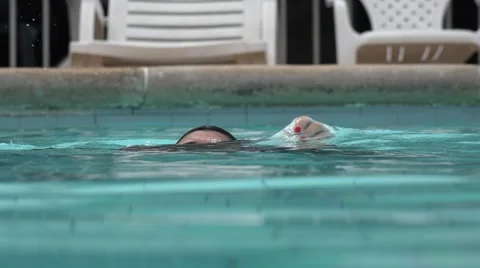 Woman Drowning in Swimming Pool | Stock Video | Pond5
