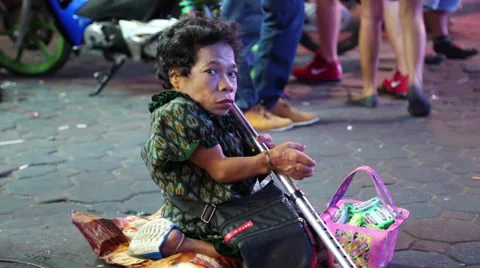 Woman dwarf at Walking Street in Pattaya... | Stock Video | Pond5
