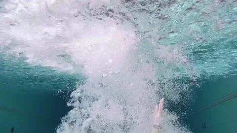 Woman Falling Inside a Swimming Pool See... | Stock Video | Pond5