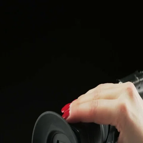 Woman Grabbing a Video Camera Lens | Stock Video | Pond5