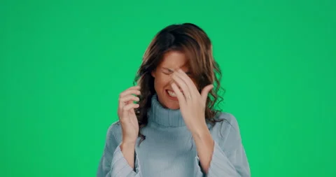 Woman, green screen and angry with pulli... | Stock Video | Pond5