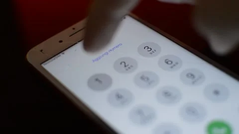 woman hand dial 911 emergency number for... | Stock Video | Pond5