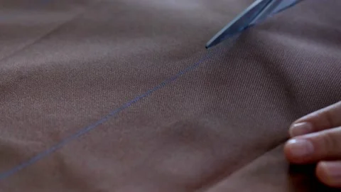 Woman hands with scissors cutting brown ... | Stock Video | Pond5