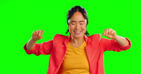 Woman, happy dance and freedom on green ... | Stock Video | Pond5