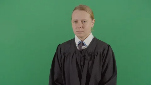 woman judge looking surprised to the cro... | Stock Video | Pond5