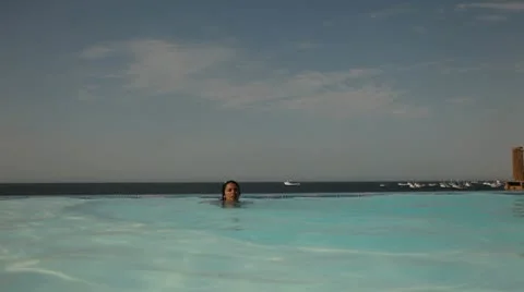 Woman Jumping In Pool Stock Video Footage | Royalty Free Woman Jumping ...