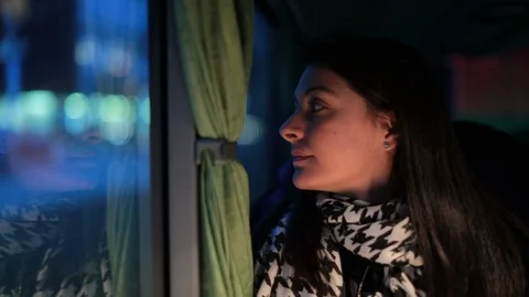 Bus Night Window Stock Videos – Royalty-Free HD & 4K Videos | Pond5