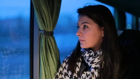 Bus Night Window Stock Footage ~ Royalty Free Stock Videos | Pond5