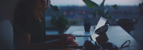 Woman photographer reviewing pictures pr... | Stock Video | Pond5