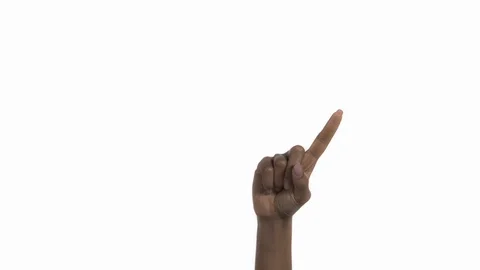 Woman pointing up with index finger. Bod... | Stock Video | Pond5