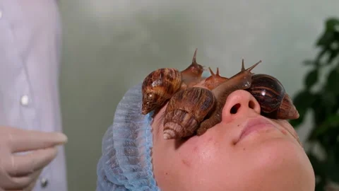 Woman receiving snails treatment at spa ... | Stock Video | Pond5