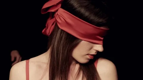 Woman with a red bandage on her face and... | Stock Video | Pond5