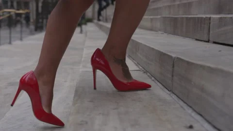 Woman Walking Heels Stock Video Footage | Royalty Free Woman Walking ...