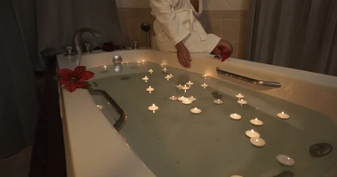 Woman in Robe, Luxury Spa, Romantic Rela... | Stock Video | Pond5