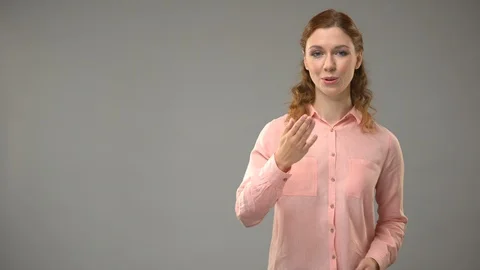 Woman saying good morning in sign langua... | Stock Video | Pond5