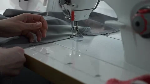 Woman Sew Working on Electric Sewing Mac... | Stock Video | Pond5