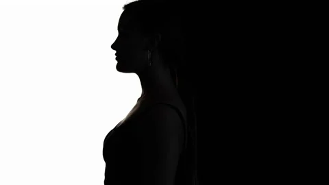 Woman silhouette body shadow profile fem... | Stock Video | Pond5