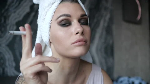 Woman Smoking Cigars Stock Video Footage | Royalty Free Woman Smoking ...