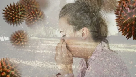 Woman suffering from sneezing and bacter... | Stock Video | Pond5