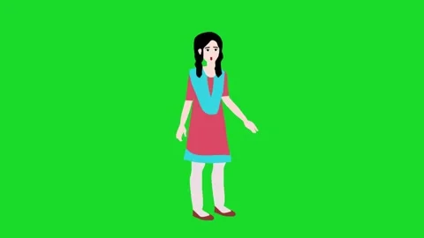 Woman Talking Animation In Green Screen | Stock Video | Pond5