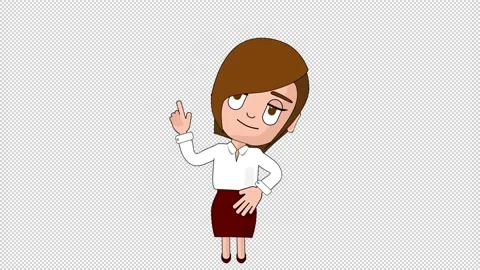 Woman Thinking Animation Character Talki... | Stock Video | Pond5