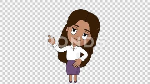 Woman Thinking Cartoon Character Alpha Avatar: Royalty Free #254304466
