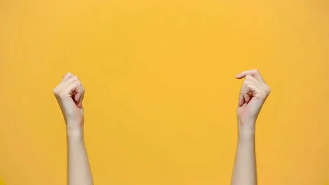 Woman two hands bumping fists hit bang g... | Stock Video | Pond5