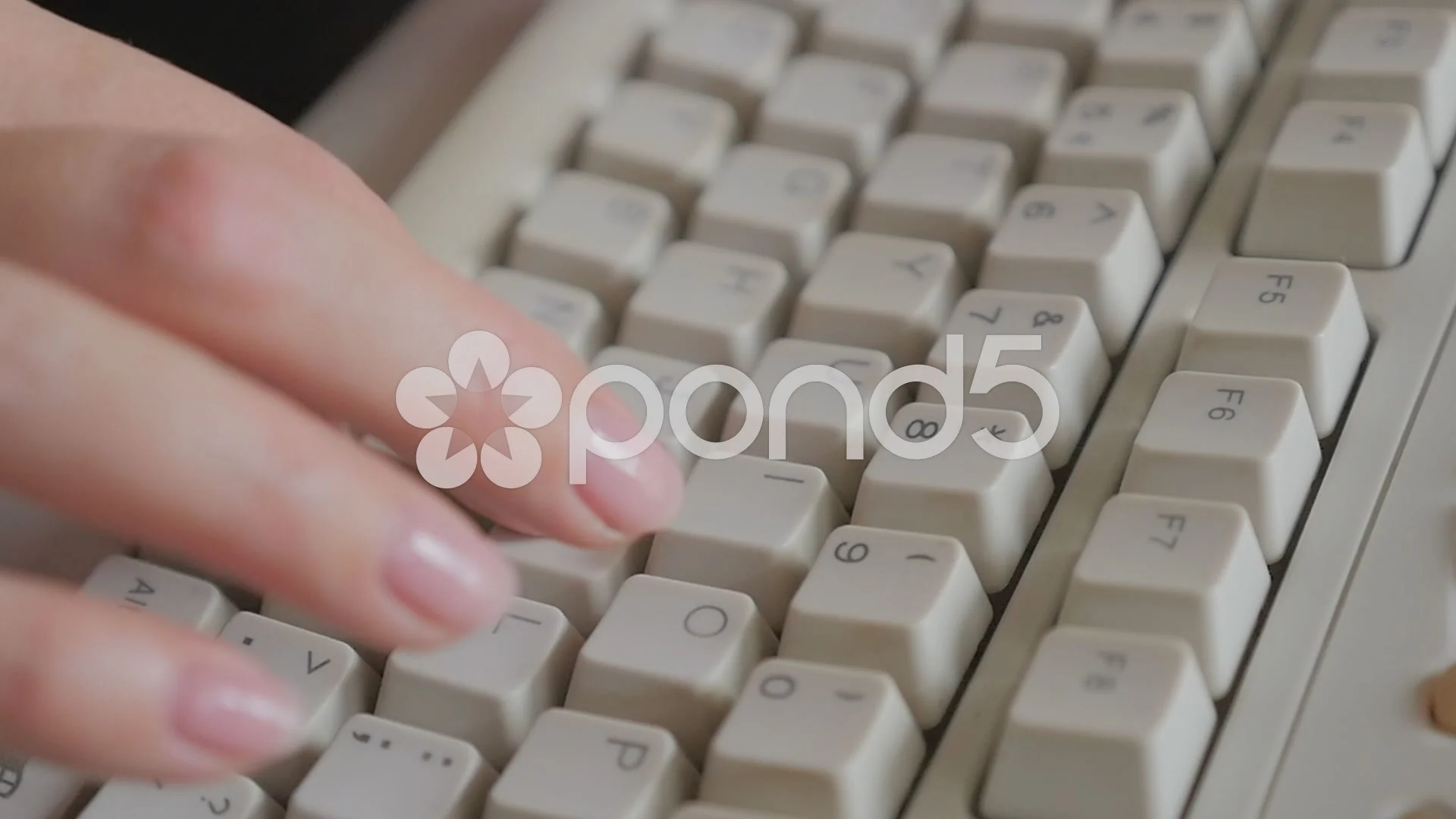 Woman Typing Slow On Keyboard Laptop Keyboard Typing Slow Motion