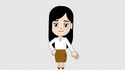 Woman Waiting Animation Character Talkin... | Stock Video | Pond5