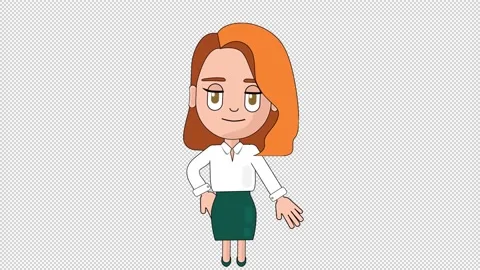 Woman Waiting Animation Character Talkin... | Stock Video | Pond5
