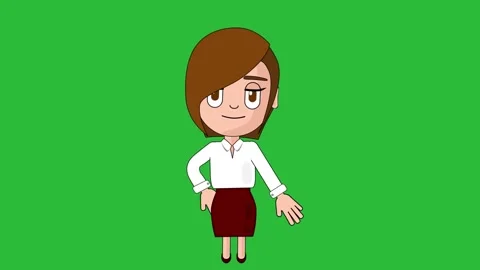 Woman Waiting Animation Character Talkin... | Stock Video | Pond5