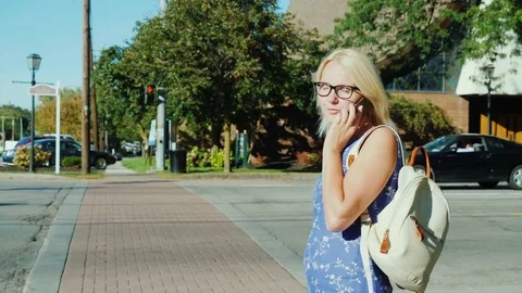 Woman Waiting Traffic Light Stock Videos – Royalty-Free HD & 4K Videos