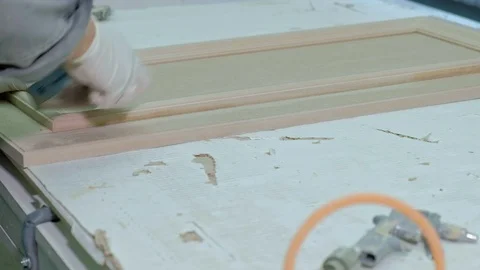 a woman, a worker, spat the door surface... | Stock Video | Pond5