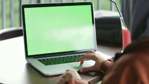 A woman is working in front of laptop / ... | Stock Video | Pond5