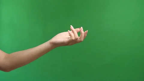 Woman'S Hand Isolated On Green Screen Ba... | Stock Video | Pond5