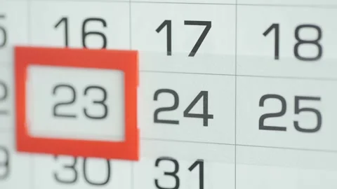 Woman's hand in office changes date at w... | Stock Video | Pond5