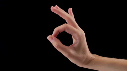 Woman's hand showing OK sign, okay gestu... | Stock Video | Pond5