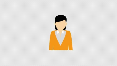 women avatar icon loop Animation video t... | Stock Video | Pond5
