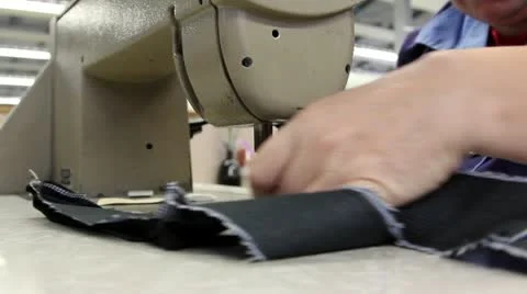 Women Sew On A Machine In A Clothing Fac... | Stock Video | Pond5