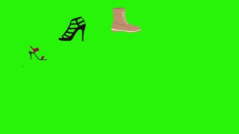 women shoes animation on green screen ch... | Stock Video | Pond5