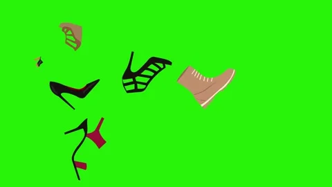 women shoes animation on green screen ch... | Stock Video | Pond5