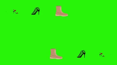 women shoes animation on green screen ch... | Stock Video | Pond5