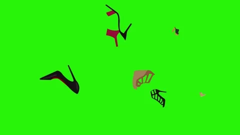 women shoes animation on green screen ch... | Stock Video | Pond5