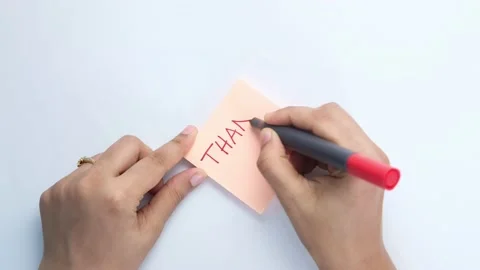 Writing Thank You Note Stock Footage ~ Royalty Free Stock Videos | Pond5